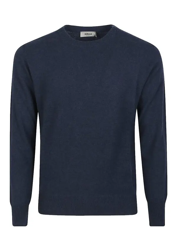 Altea Round Neck Cashmere Sweater - Blue