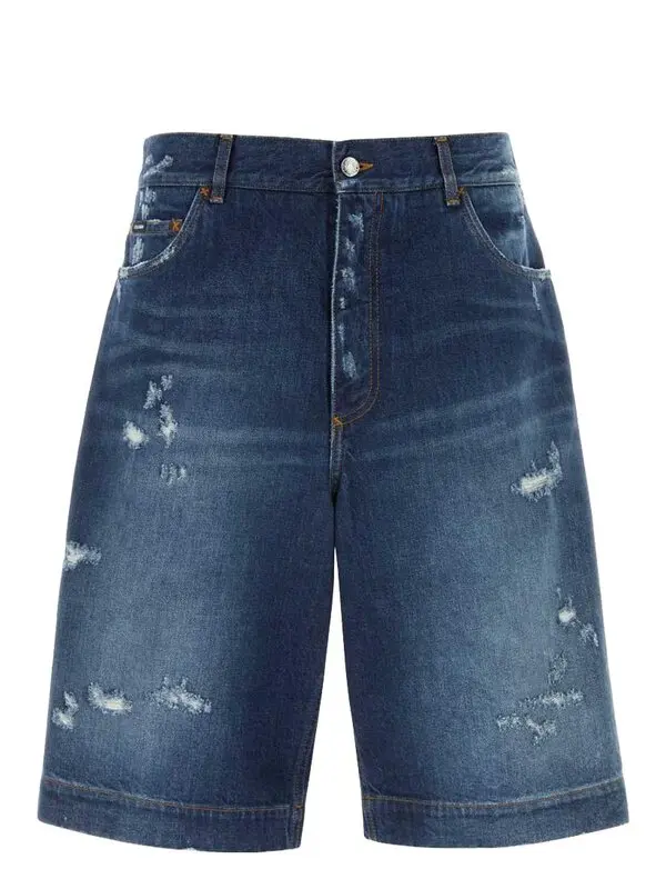 Dolce & Gabbana Denim Bermuda Shorts - Blue