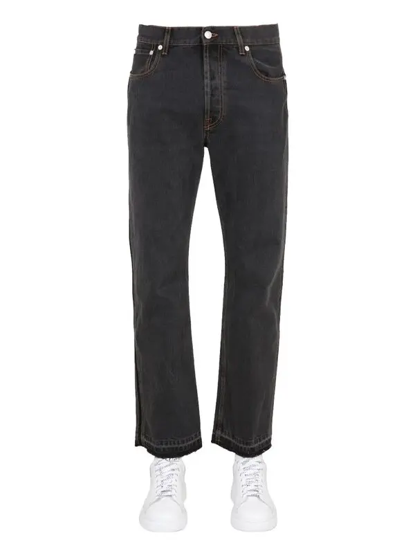 Alexander McQueen Raw Cut Jeans - Black
