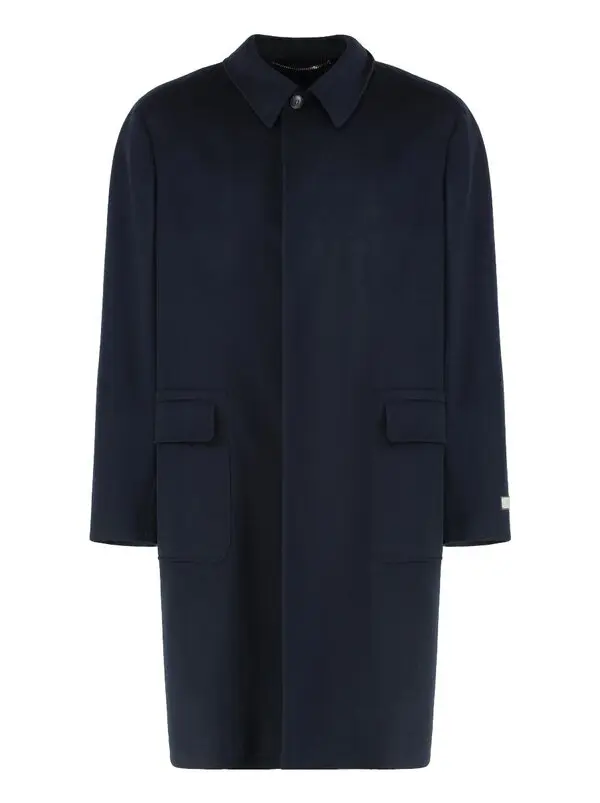 Canali Wool Coat - Blue