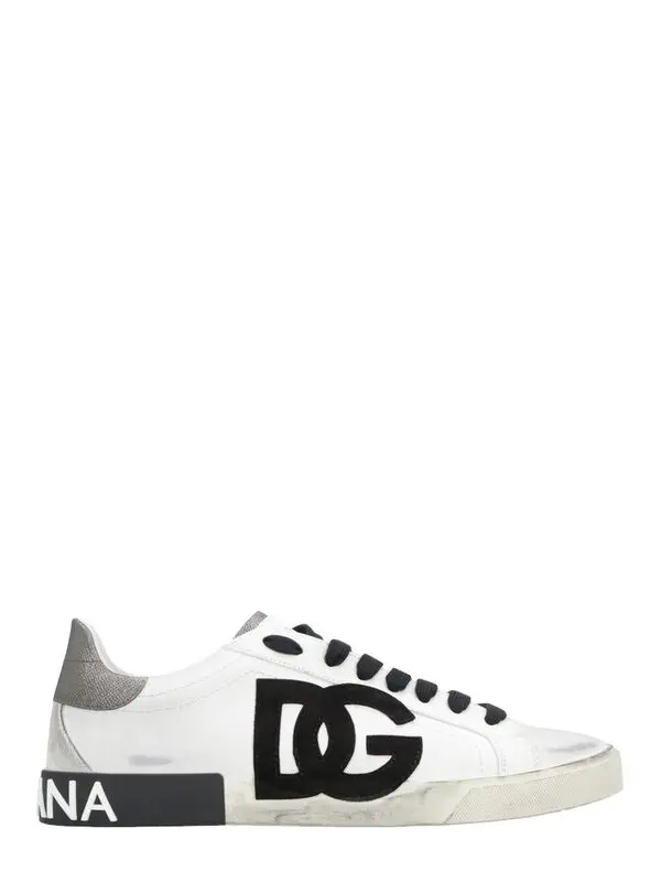 Dolce & Gabbana Leather Low-top Sneakers - White