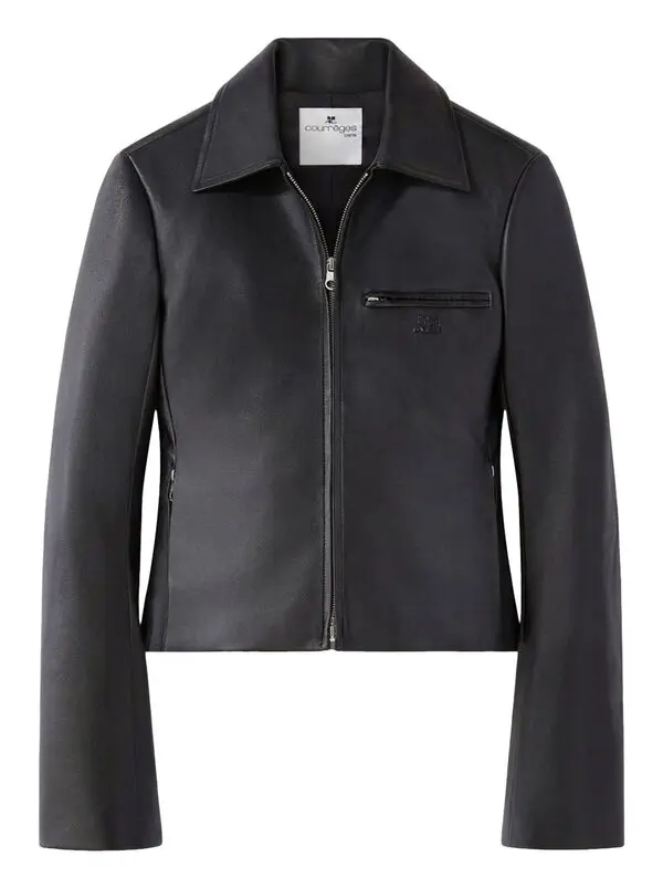 COURREGES Lambskin Jacket - Black