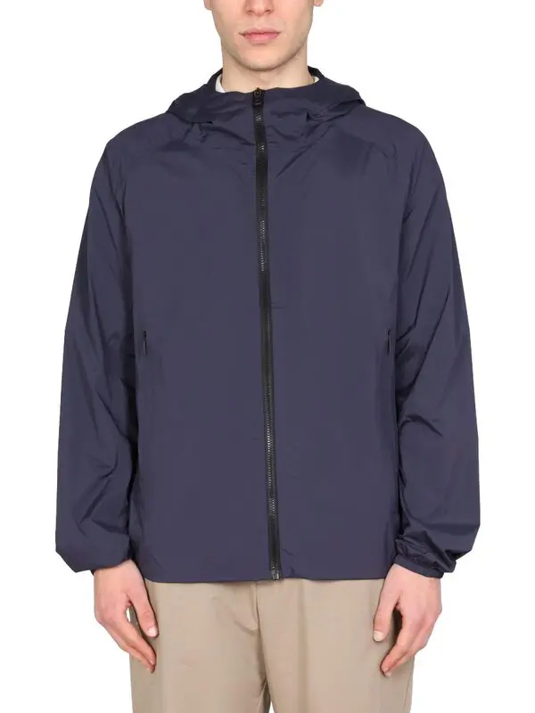 MONOBI Hooded Nylon Jacket - Blue
