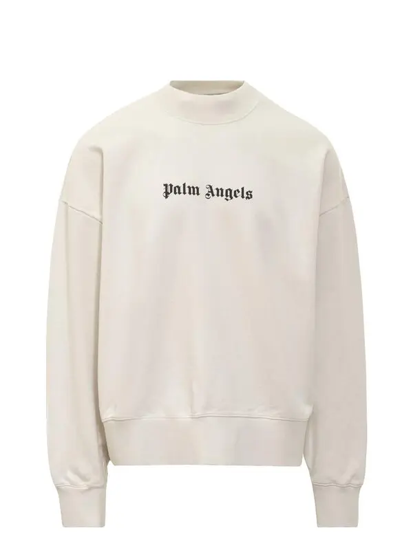 Palm Angels Logo Sweatshirt - Beige