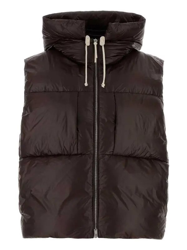 JIL SANDER Quilted Nylon Down Jacket - Brown