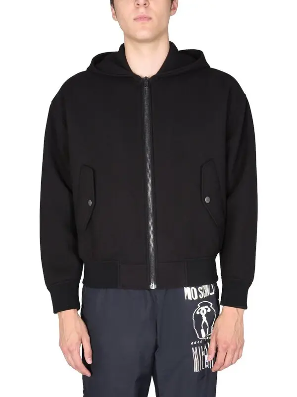 Moschino Jacket With Logo - Black
