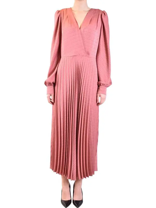 TWINSET Pleated Midi Dress - Pink