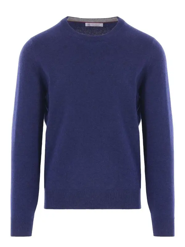 Brunello Cucinelli Cashmere Crewneck Jumper - Blue