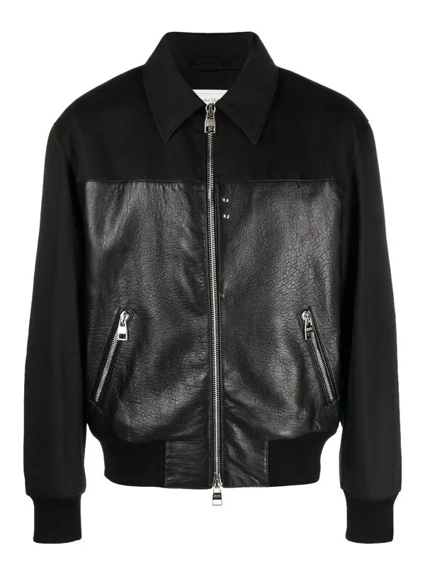 Alexander McQueen Panelled Zip-up Bomber Jacket - Black