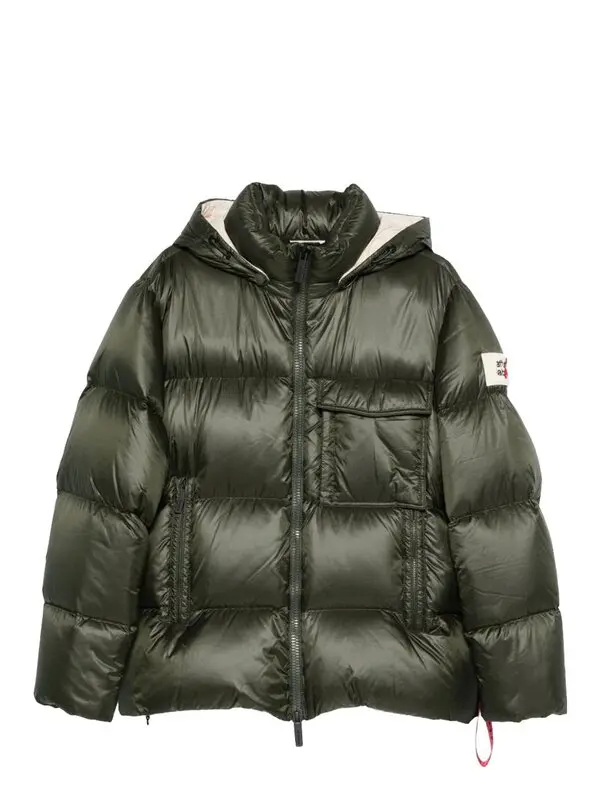 AFTER/LABEL Quilted Down Jacket - Green