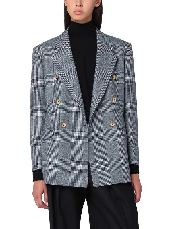 Tagliatore Prince Of Wales Double-breasted Jacket - Grey