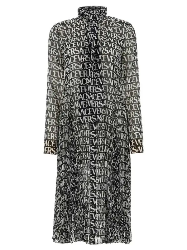 Versace Crepe Shirt Dress - Printed