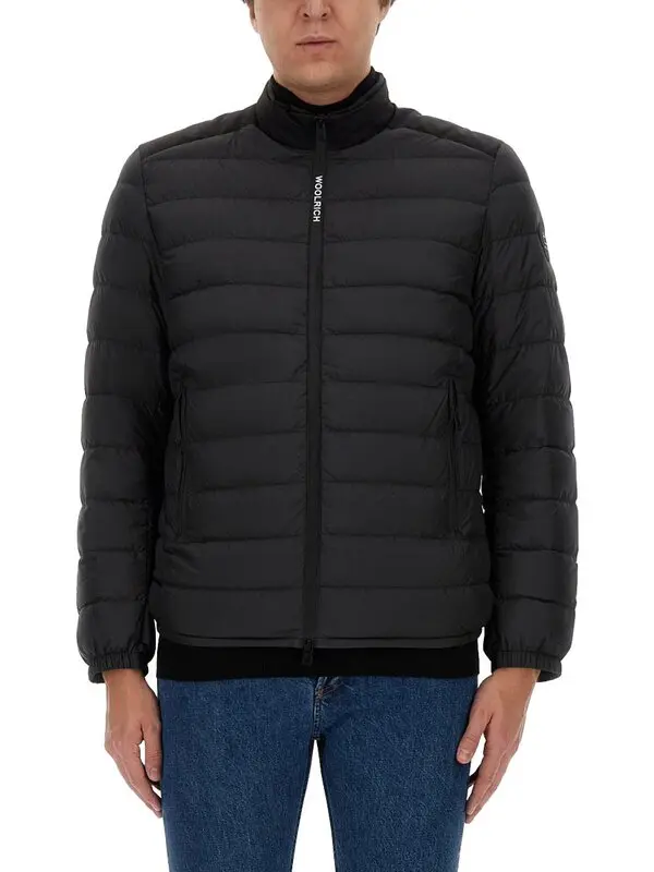 Woolrich Jacket With Logo - Black