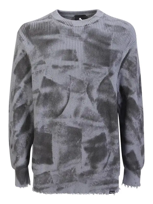 MAUNA KEA Distressed Print Knitwear - Grey