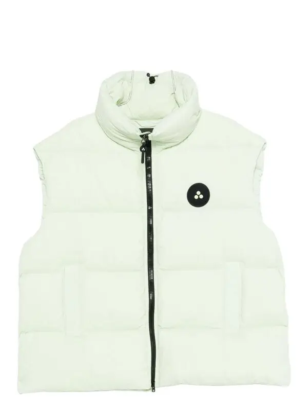 Peuterey Padded High-neck Vest With Zip - Green