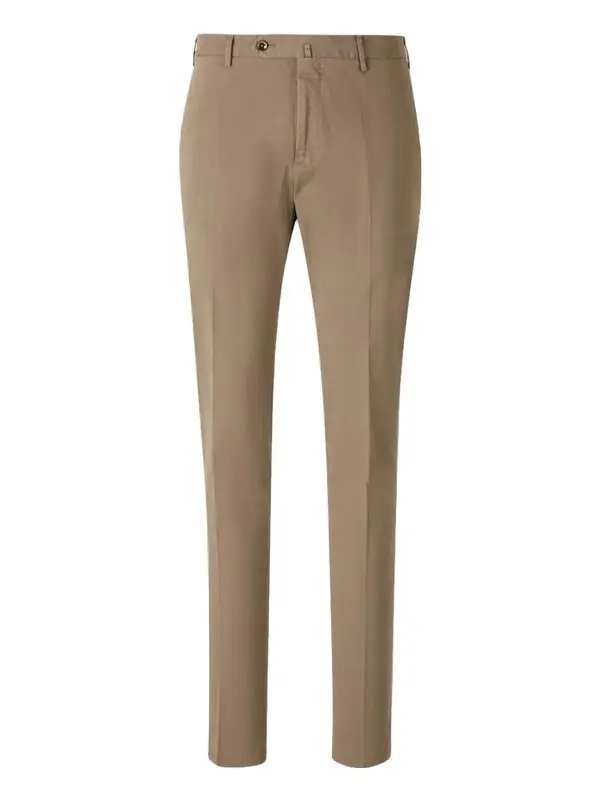 PT TORINO Straight Chino Trousers - Brown
