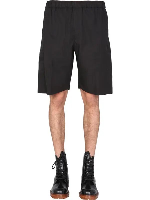Alexander McQueen Gabardine Bermuda Shorts - Black
