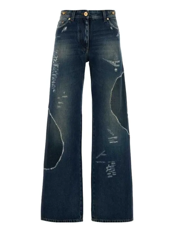 Versace Wide-leg Jeans - Blue