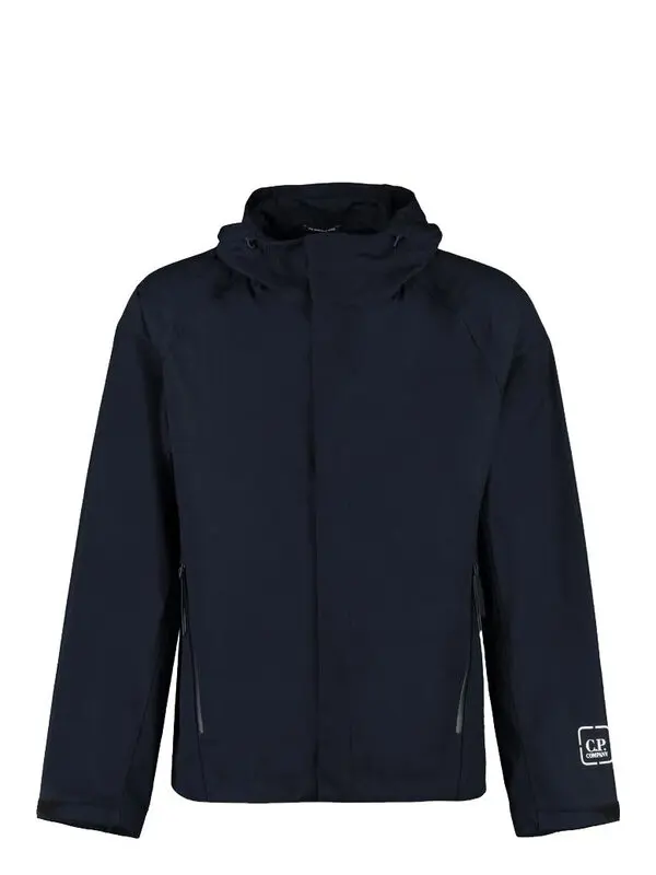 C.P. COMPANY Hooded Cotton Jacket - Blue