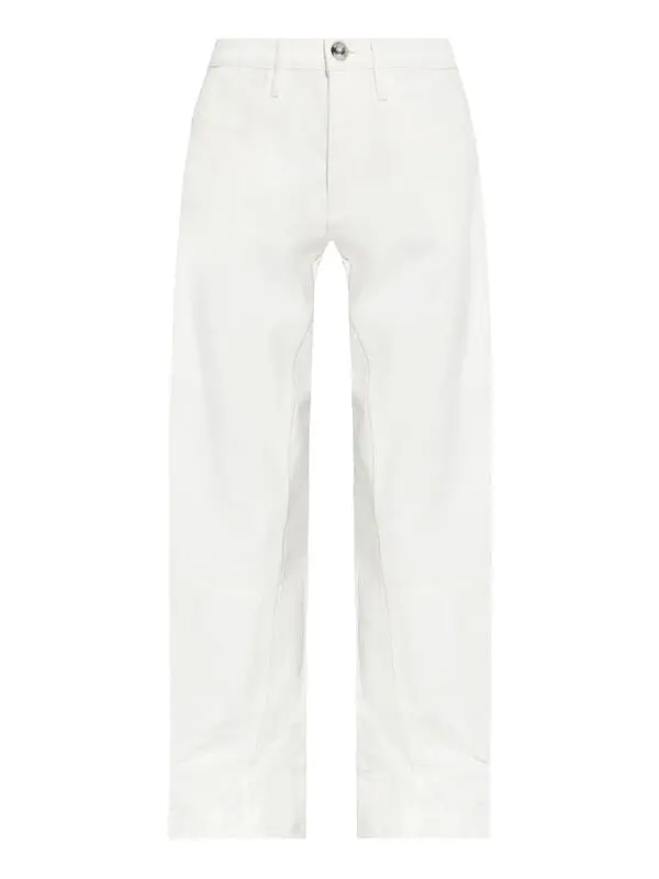 JIL SANDER Cotton Trousers - White
