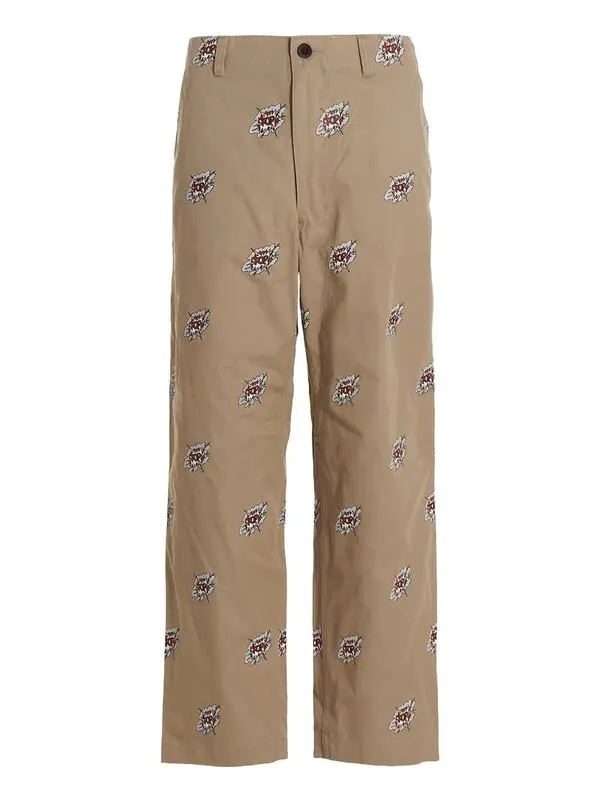 Junya Watanabe Printed Cotton Chinos - Beige