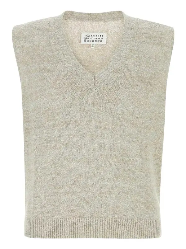 MAISON MARGIELA Mélange Knit Vest - Grey