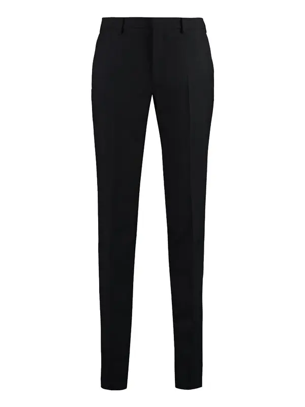 Versace Virgin Wool Trousers - Black