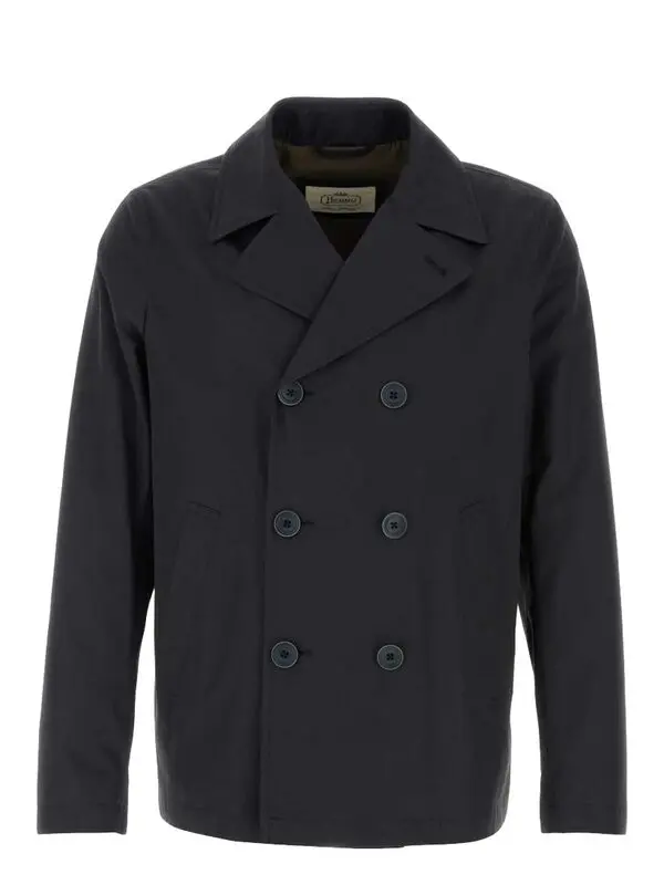 Herno Cotton Trench Coat - Blue