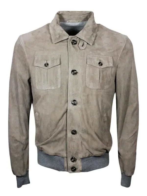 BARBA NAPOLI Bomber Jacket - Beige
