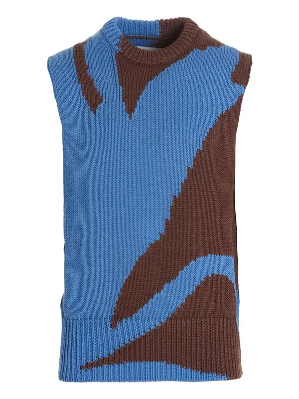 JIL SANDER Colorblock Knit Vest - Multicolor