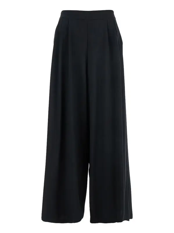 PLAIN Oversized Fabric Trousers - Black