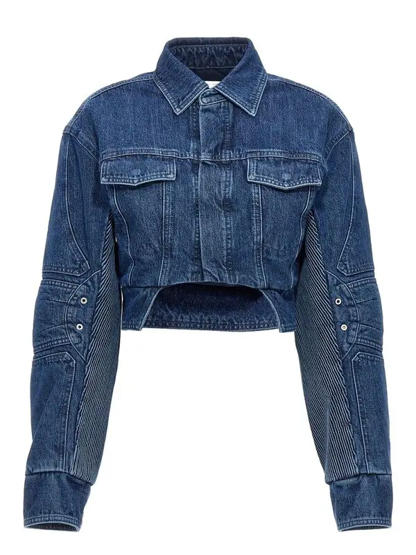 Off-White Motorcycle Denim Jacket - Blue