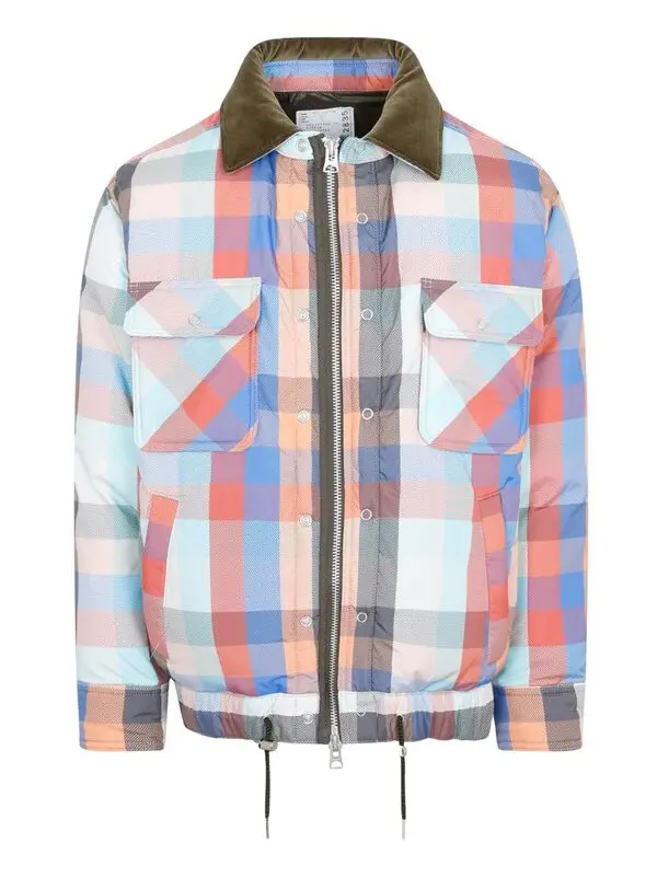 Sacai Plaid Padded Blouson - Multicolour