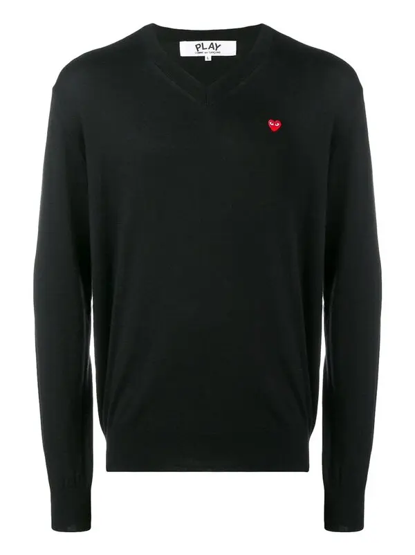 Play Comme Des Garcon Knit Pullover - 1 Black