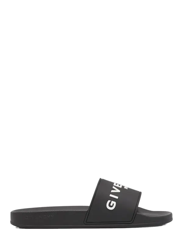 Givenchy Logo Slide Sandals - Black