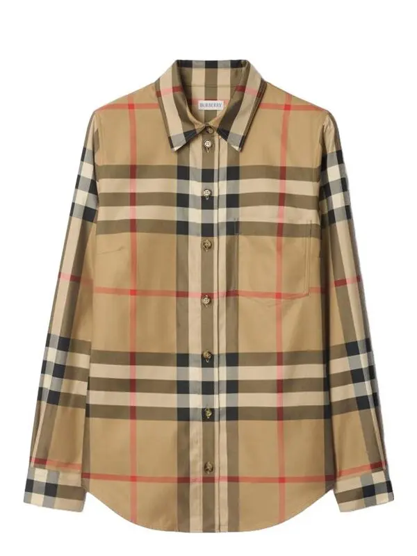 Burberry Slim Fit Check Shirt - Archive Beige