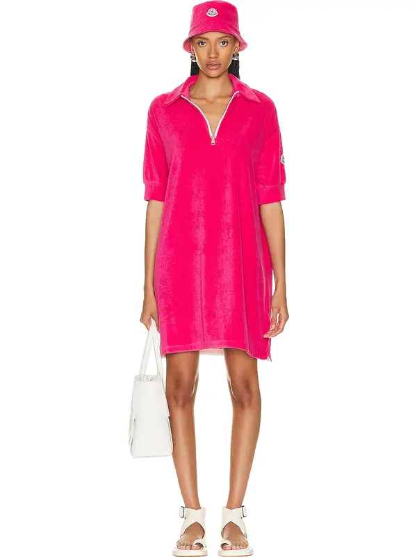 Moncler Terry Shirt Dress - Pink