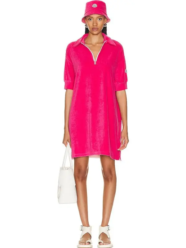 Moncler Terry Shirt Dress - Pink