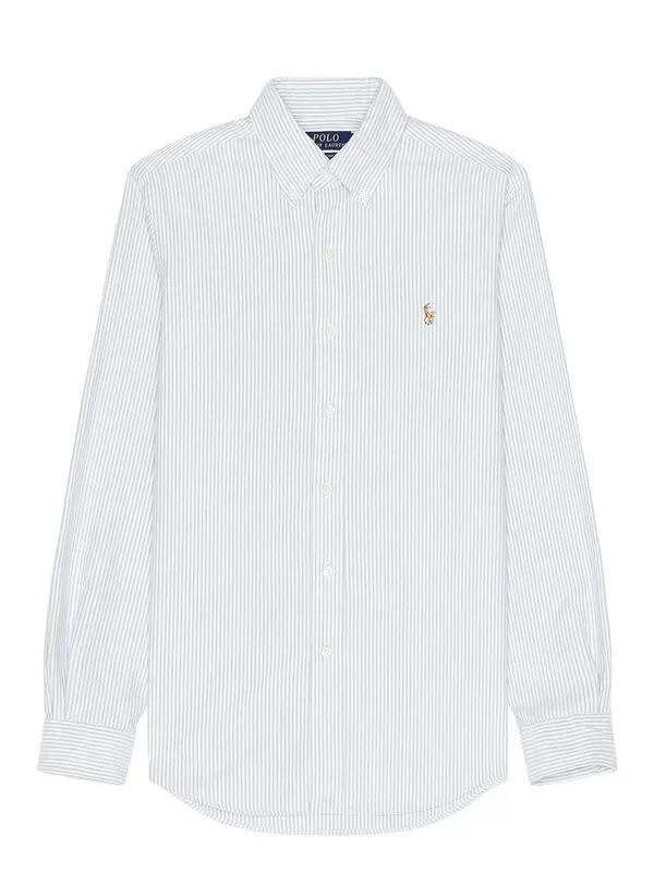 Polo Ralph Lauren Oxford Sport Shirt In Blue - Blue & White