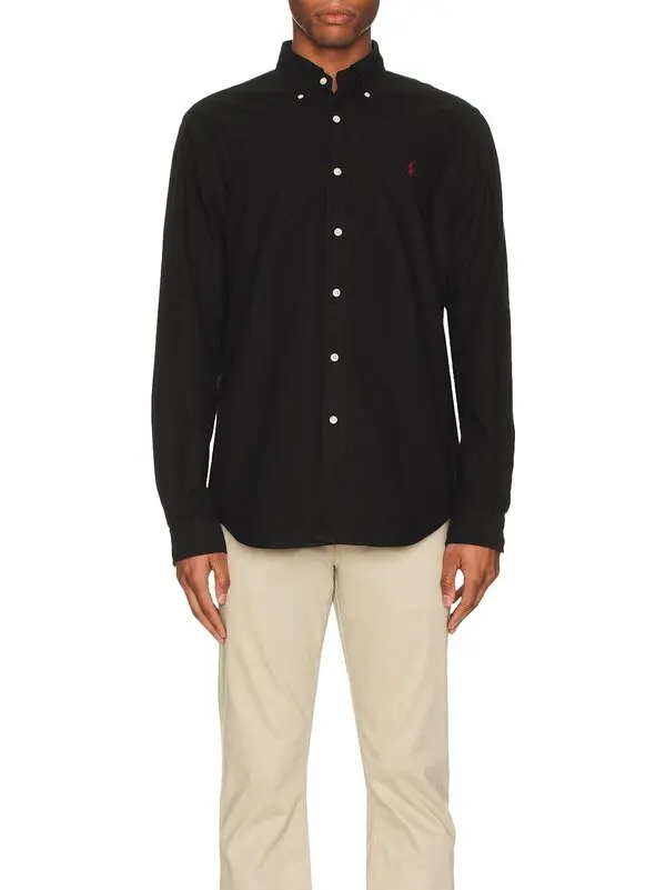 Polo Ralph Lauren Garment Dyed Oxford Shirt In - Polo Black