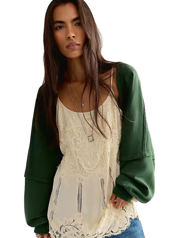 Free People Shrug It Off Sweatshirt - Fir