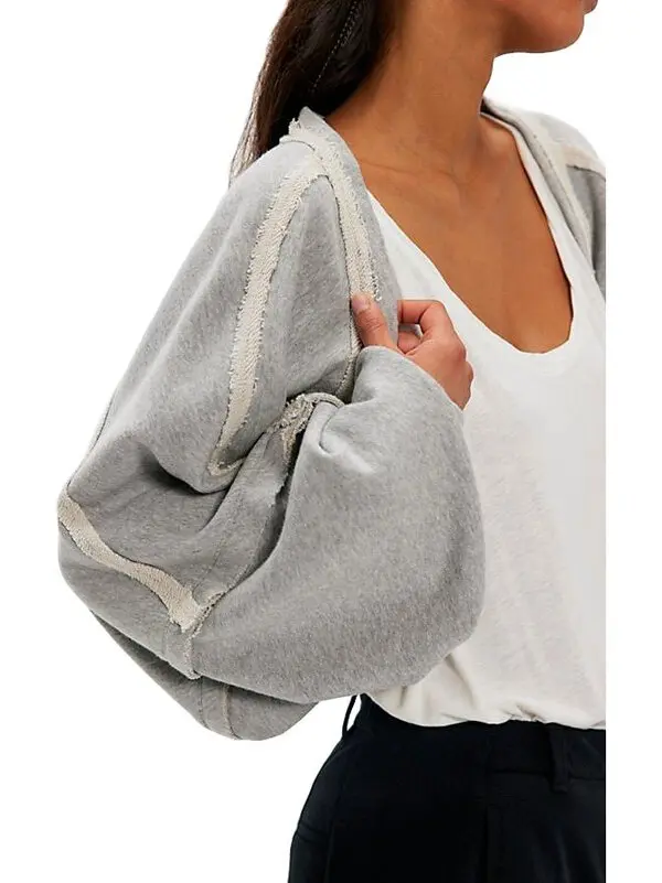 Free People Shrug It Off Sweatshirt - Heather Grey
