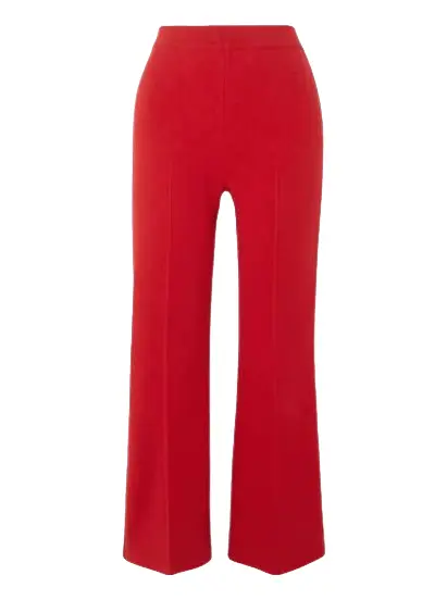 HIGH SPORT - Cropped Stretch-cotton Flared Pants
