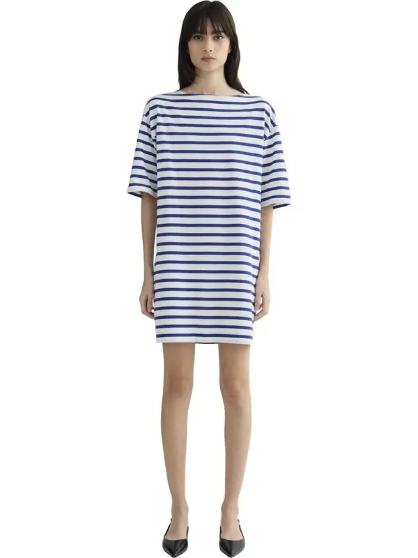 Everlane Mariner Dress - Bone/mazarine Blue