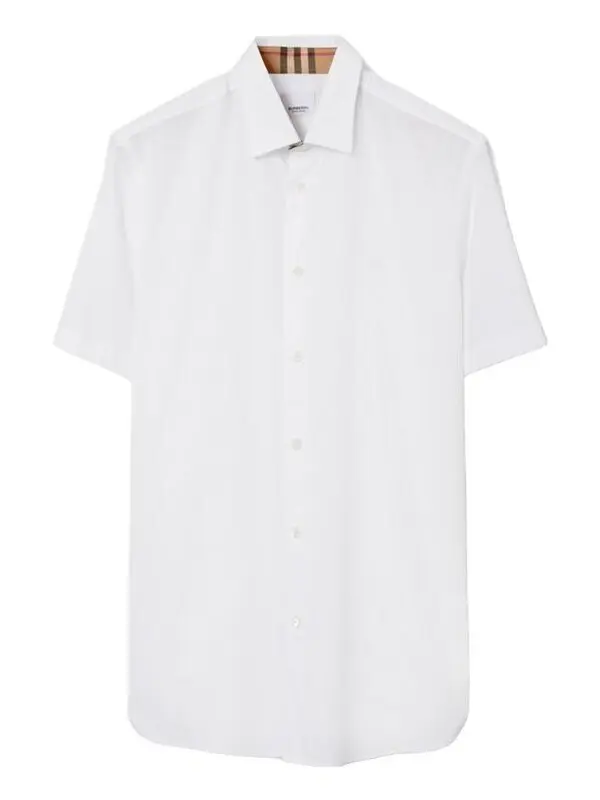 Burberry Slim Fit Stretch Cotton Shirt - White