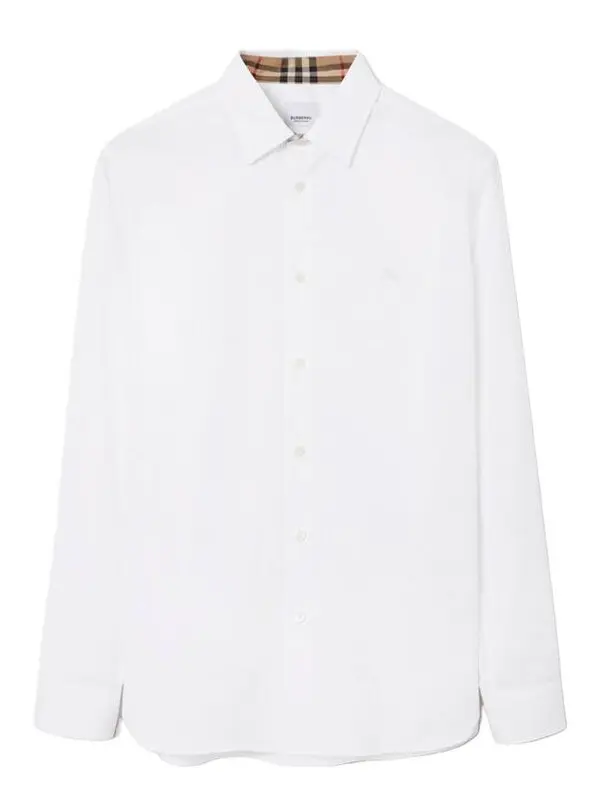 Burberry Slim Fit Stretch Cotton Shirt - White