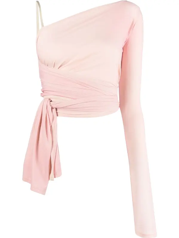 MAISON MARGIELA Asymmetric Wraparound Top - Pink
