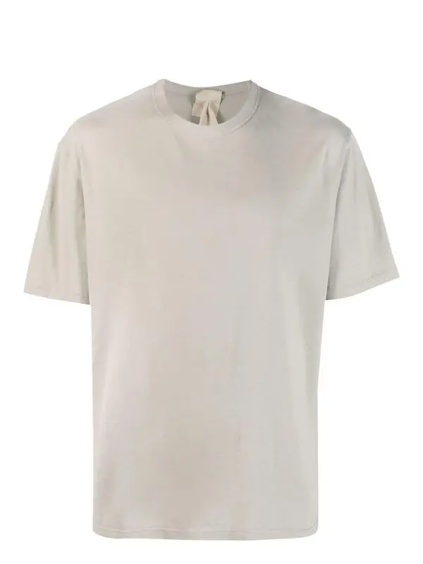 TEN C Logo-patch Cotton T-shirt - Neutrals