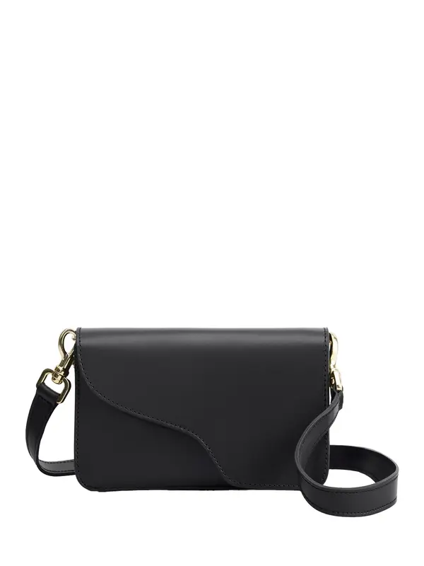 ATP ATELIER Corsina Leather Shoulder Bag - Black