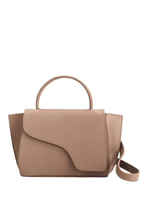 ATP ATELIER Arezzo Leather Handbag - Hazelnut